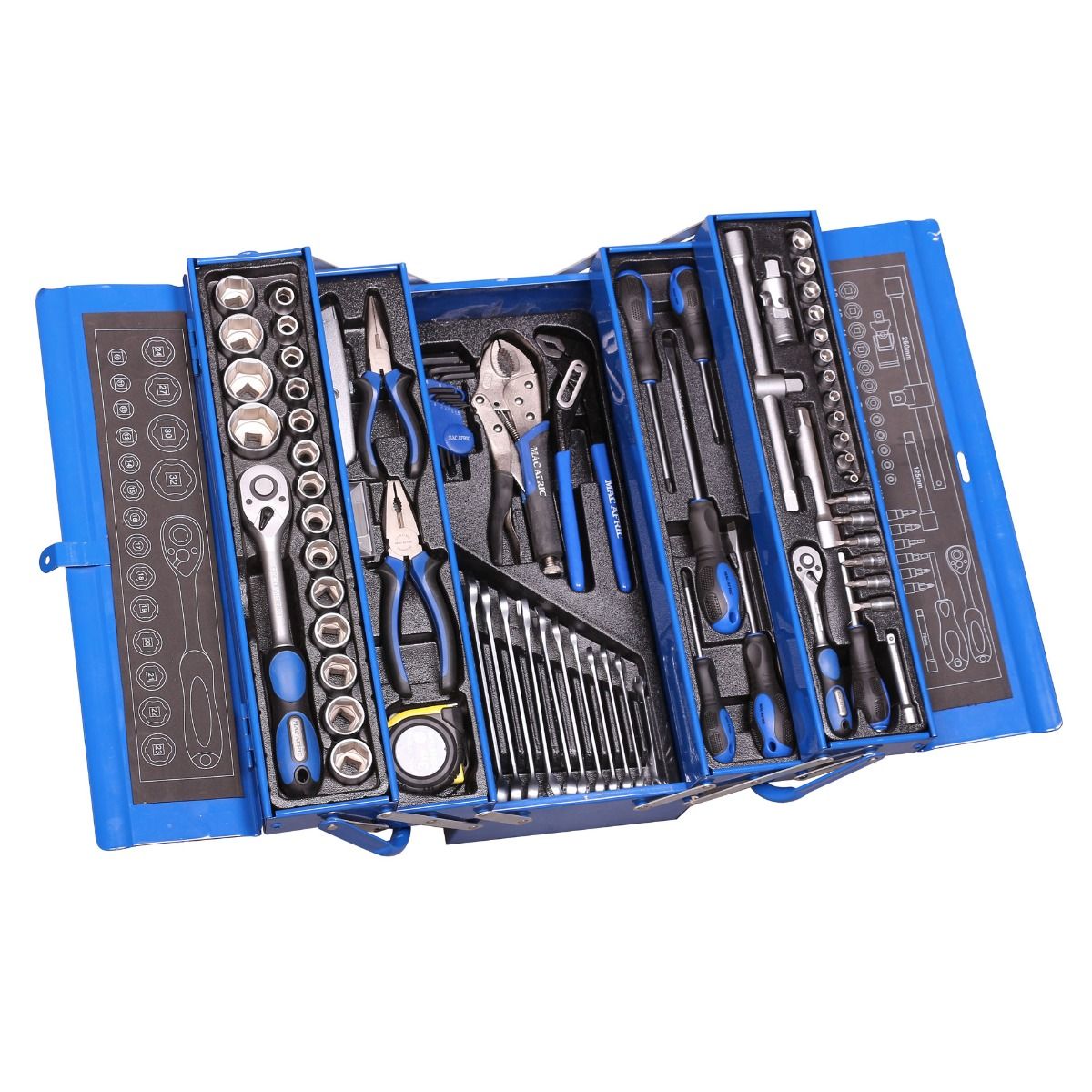 85-piece professional MAC AFRIC CRV tool kit in a 5-tray cantilever ...